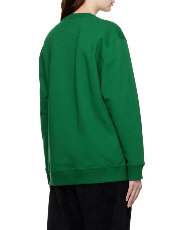 Burberry College Graphic Cotton Oversized Sweatshirt - Green