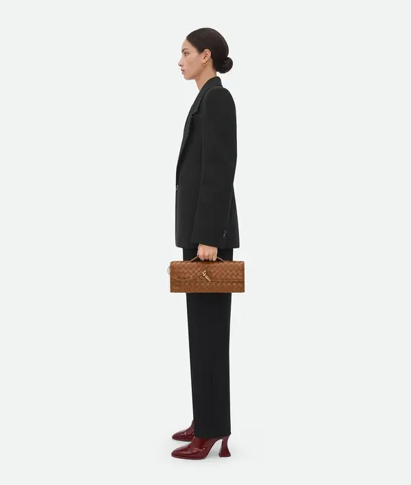 Bottega Veneta Andiamo Clutch Bag - Brown