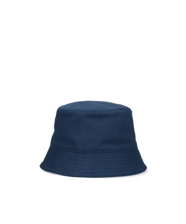 Marni Embroidered Logo Twill Bucket Hat - Blue