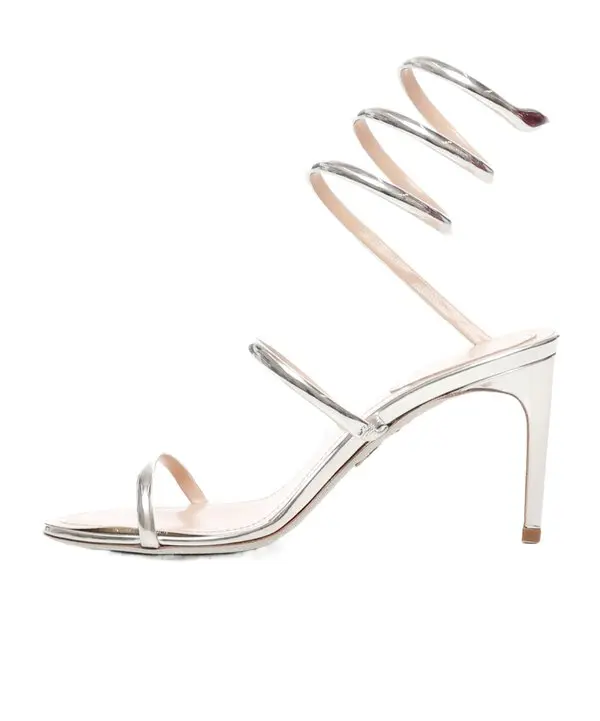 Rene Caovilla Cleo Spiral Strappy Sandals - Silver