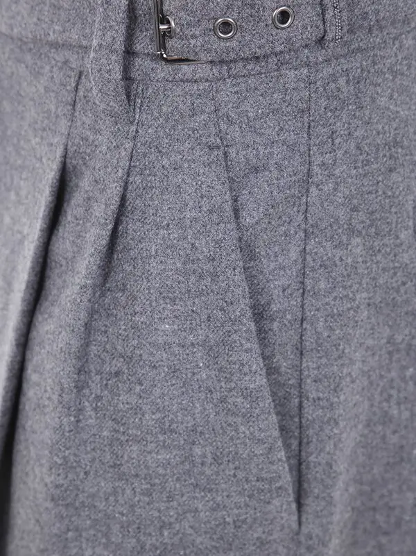 Brunello Cucinelli Tailored Wide Leg Pants - Gray
