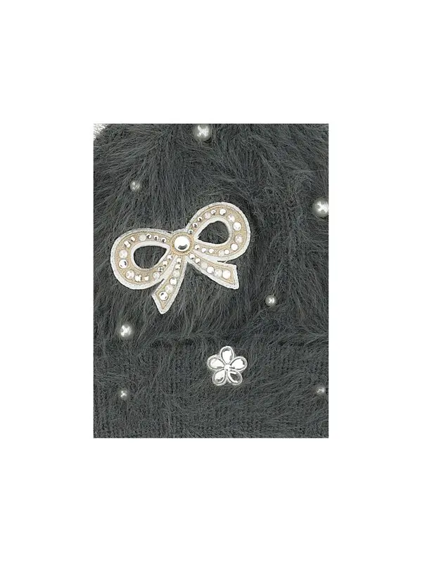 Monnalisa Crystal Embellished Beanie