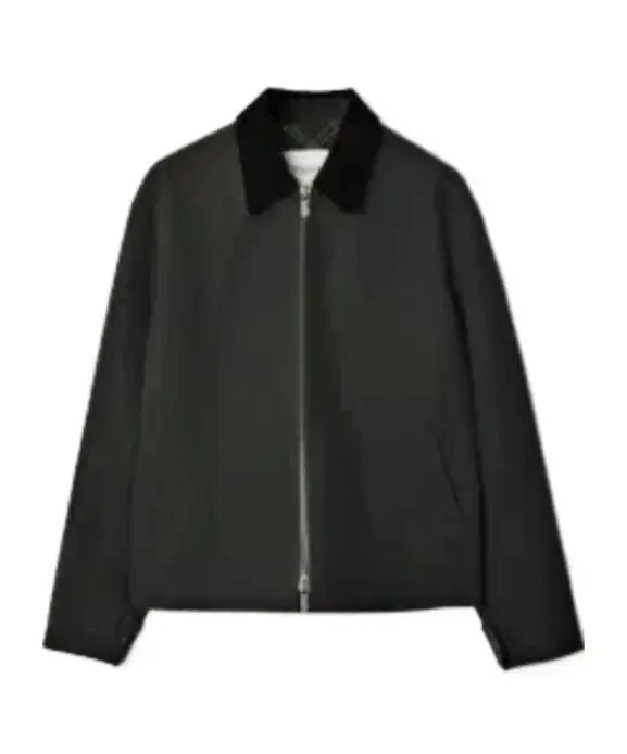 Burberry Zip-up Jacket With B-shaped Decal