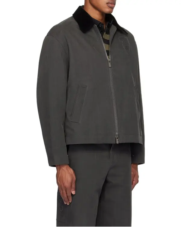Burberry Zip-up Jacket With B-shaped Decal