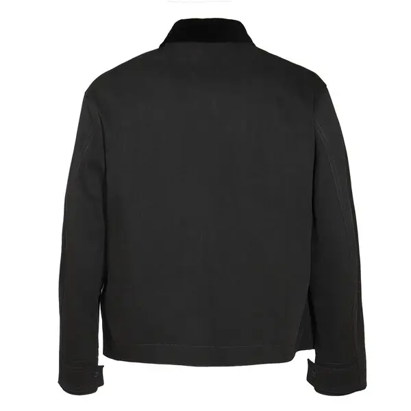 Burberry Zip-up Jacket With B-shaped Decal - Black