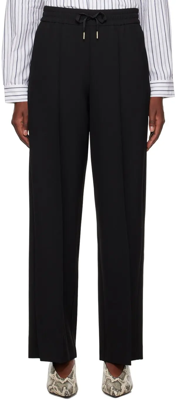 A.p.c. Wide-leg Trousers With Elastic Waistband