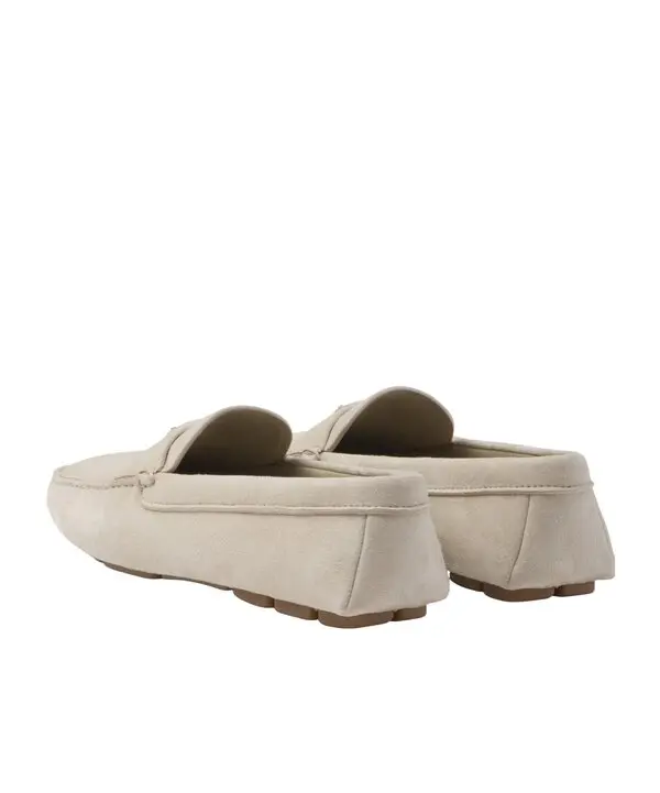Prada Suede Driving Loafers - Brown