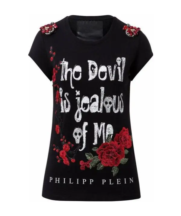 Philipp Plein Logo Details T-shirt - Black