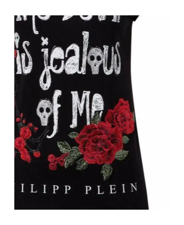 Philipp Plein Embellished Logo T-shirt