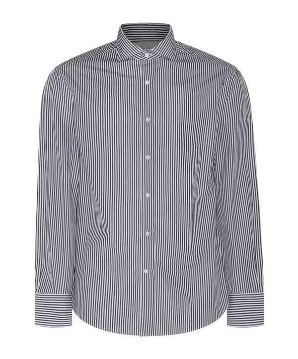 Brunello Cucinelli Striped Buttoned Shirt