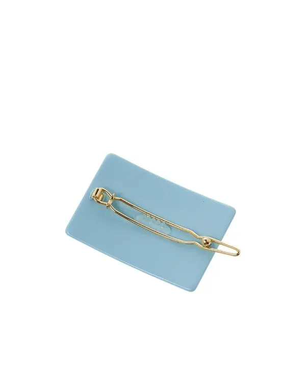 Fendi Rectangular Logo Barrette - Blue