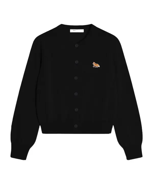 Maison Kitsuné Logo Button-up Cardigan - Black