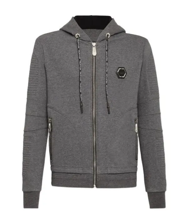 Philipp Plein Logo Casual Zip-up Jacket