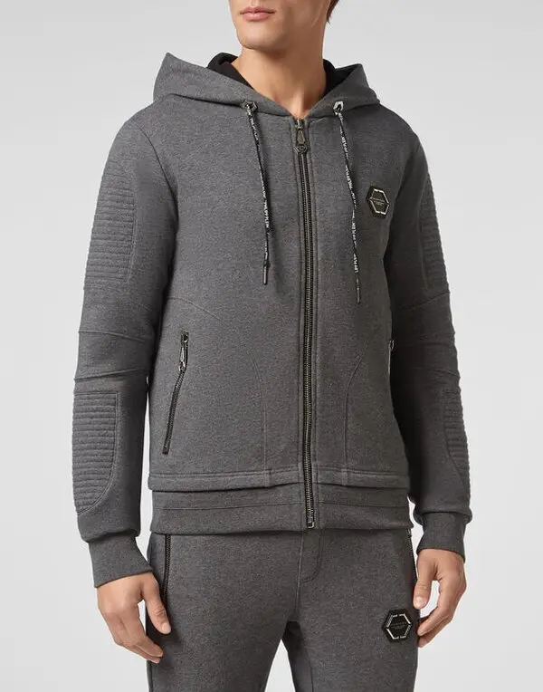 Philipp Plein Logo Casual Zip-up Jacket