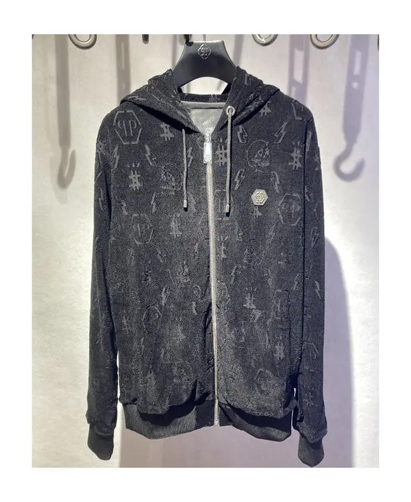 Philipp Plein Logo Casual Zip-up Jacket