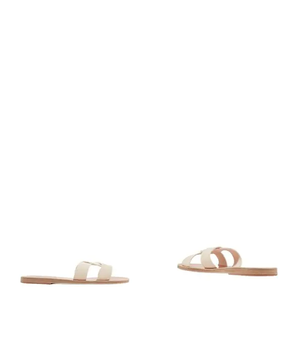 ANCIENT GREEK SANDALS Desmos Double Strap Leather Sandals - Nude