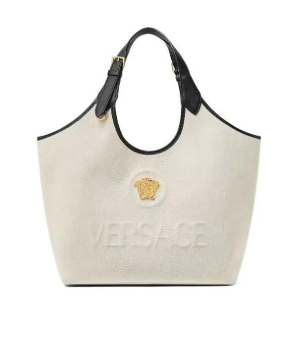 Versace La Medusa Medium Tote Bag - Beige
