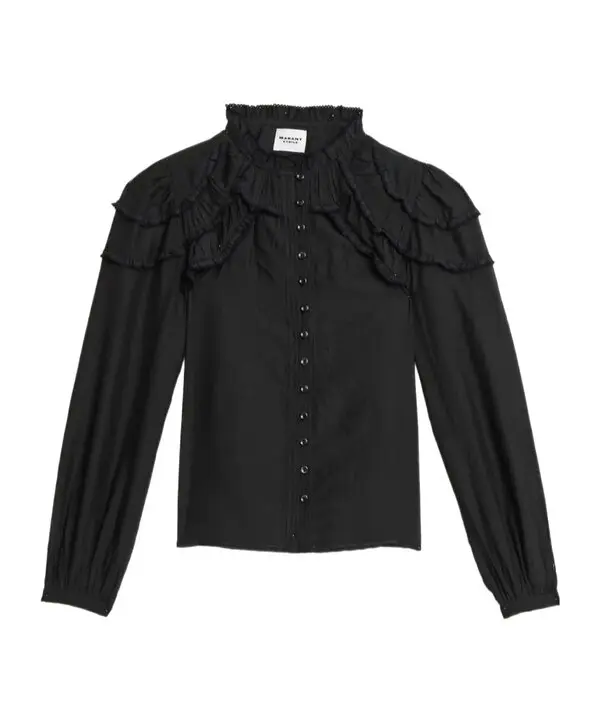 Isabel Marant Étoile Christa Ruffled Blouse - Black