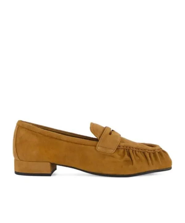 Prada Gathered Penny Loafers