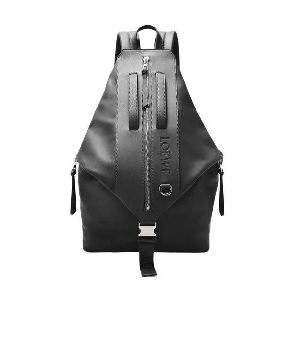 Loewe Convertible Backpack In Classic Calfskin - Black