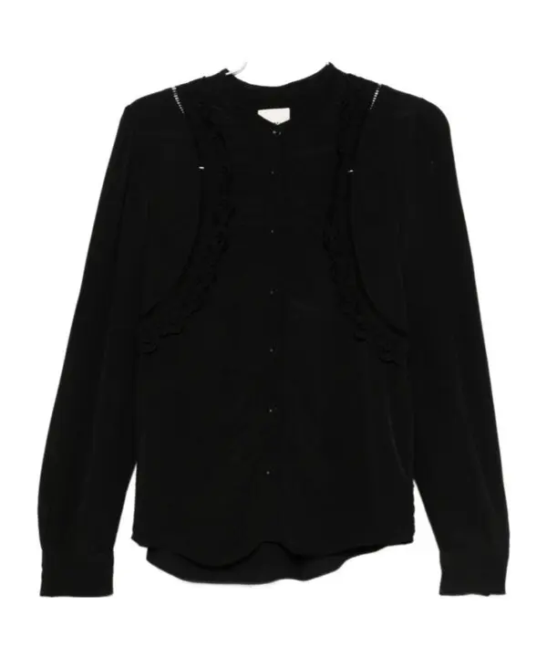 Isabel Marant Étoile Lace Detailed Long-sleeve Shirt - Black