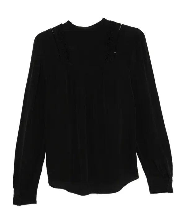 Isabel Marant Étoile Lace Detailed Long-sleeve Shirt - Black