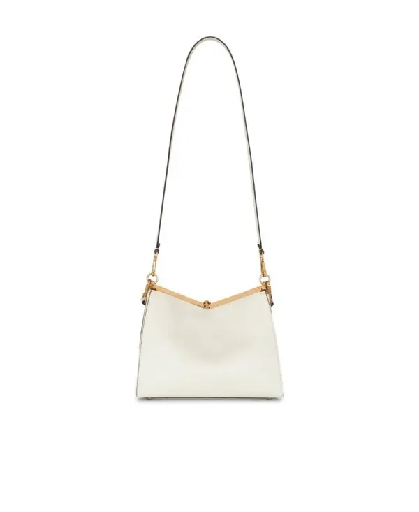 Etro Logo Charm Medium Vela Shoulder Bag - White