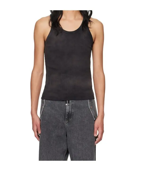 DION LEE Ribbed Organic-cotton Tank Top