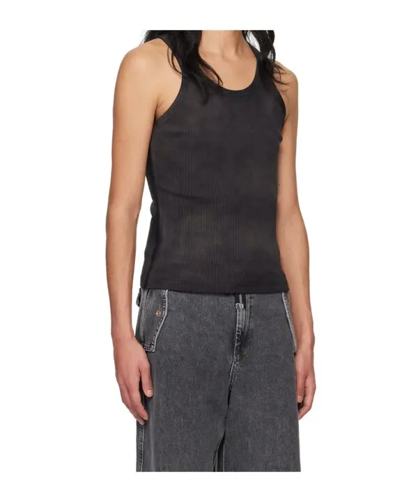 DION LEE Ribbed Organic-cotton Tank Top