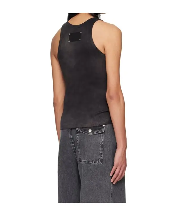 DION LEE Ribbed Organic-cotton Tank Top