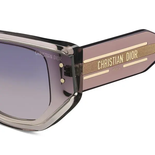 Dior Full-rim Monogrammed Sunglasses - Gray