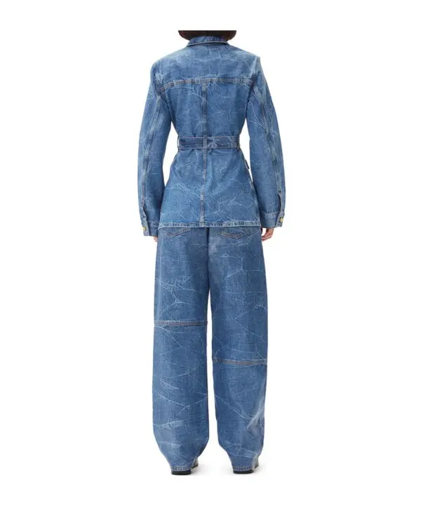 GANNI Foil Denim Jacket