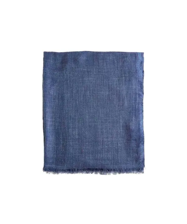 Brunello Cucinelli Check-pattern Silk-blend Scarf - Blue