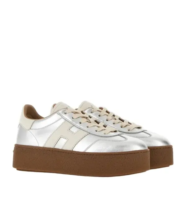 Hogan Platform Sneakers - Silver