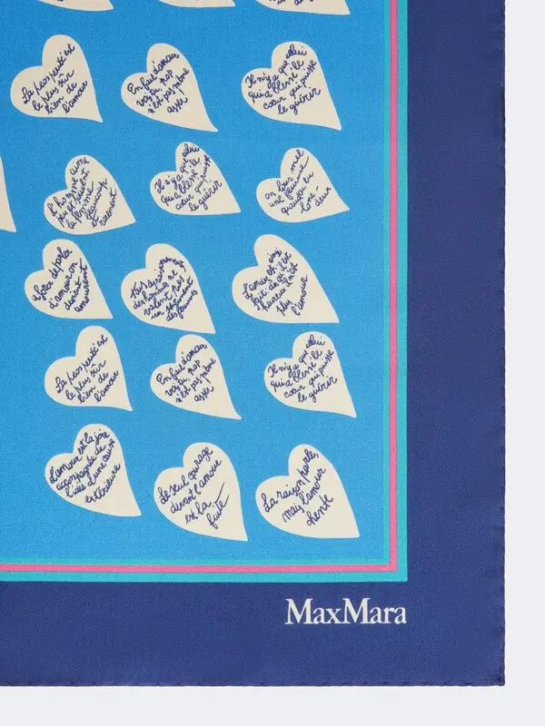 Max Mara Mxavallo Printed Scarf - Blue