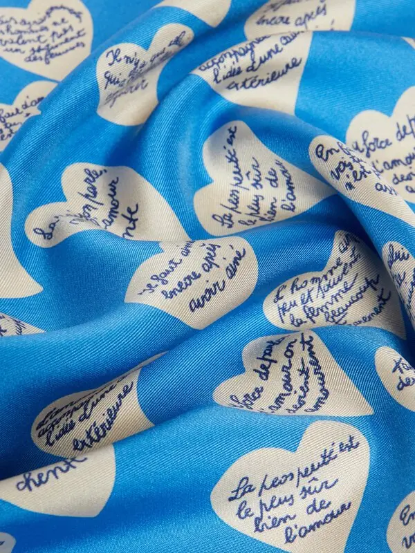 Max Mara Mxavallo Printed Scarf - Blue