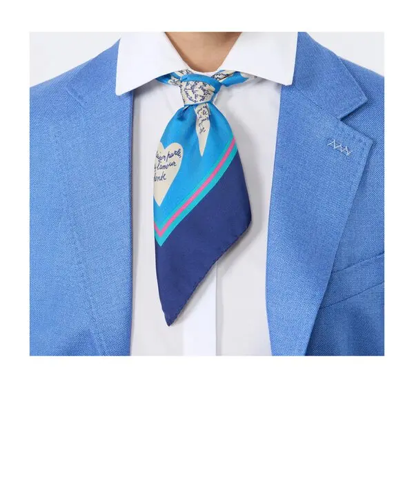 Max Mara Mxavallo Printed Scarf - Blue