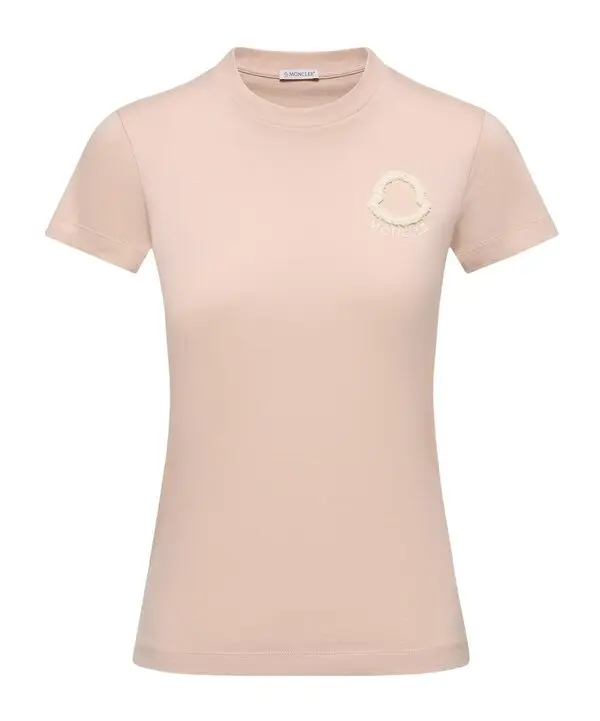 Moncler Logo Patch T-shirt - Pink