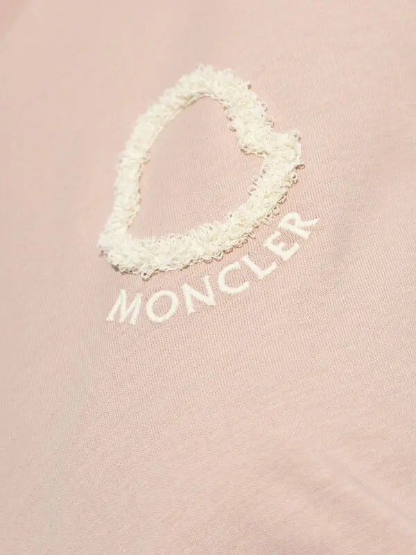 Moncler Logo Flocked Crewneck T-shirt