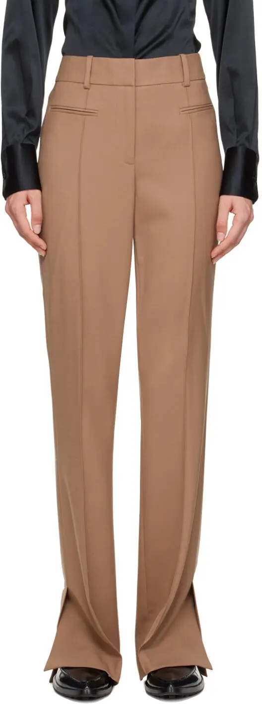 Helmut Lang Boot-cut Tailored Trousers - Brown