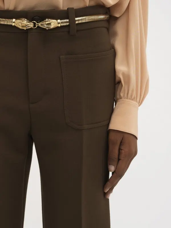 Chloé Wool Bell-bottom Pants