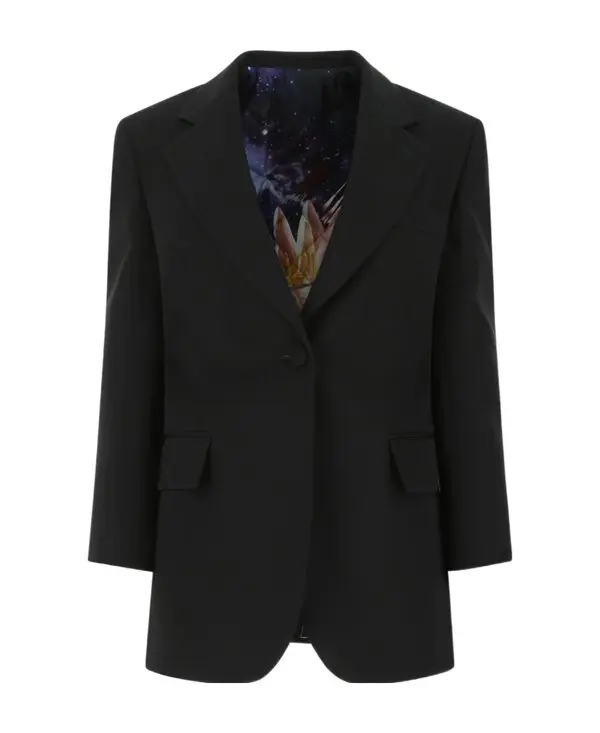 LANVIN Single-breasted Blazer With Logo Lapel