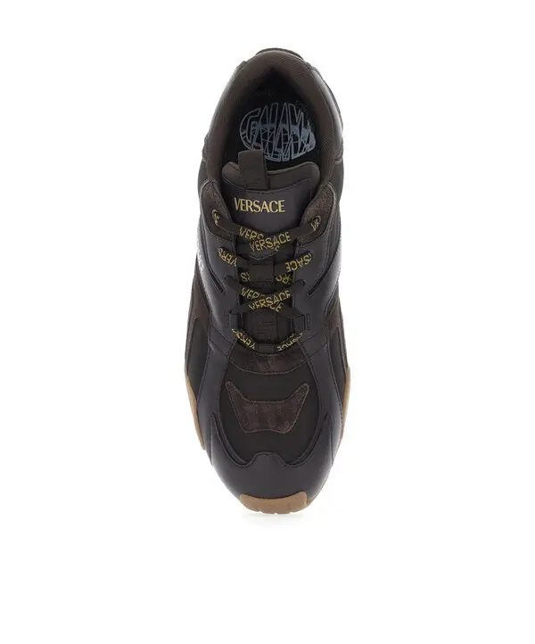 Versace Galaxia Panelled Lace-up Sneakers