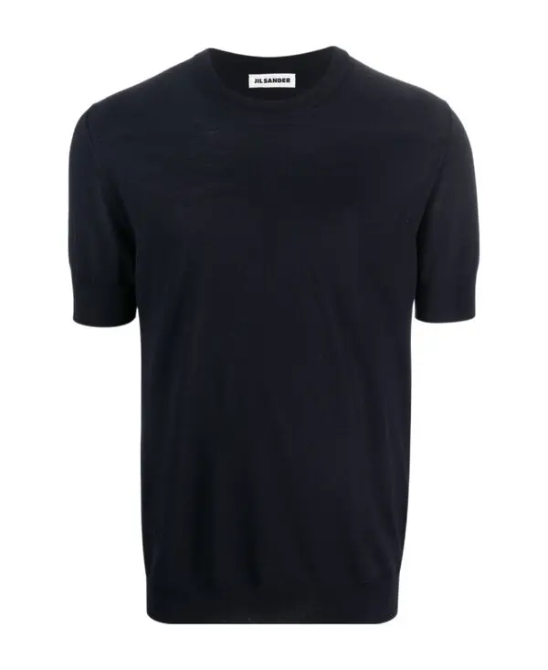 JIL SANDER Short Sleeved Crewneck Knitted T-shirt