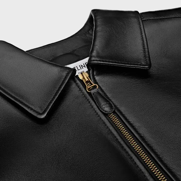 Celine Aviator Blouson Jacket In Soft Lambskin