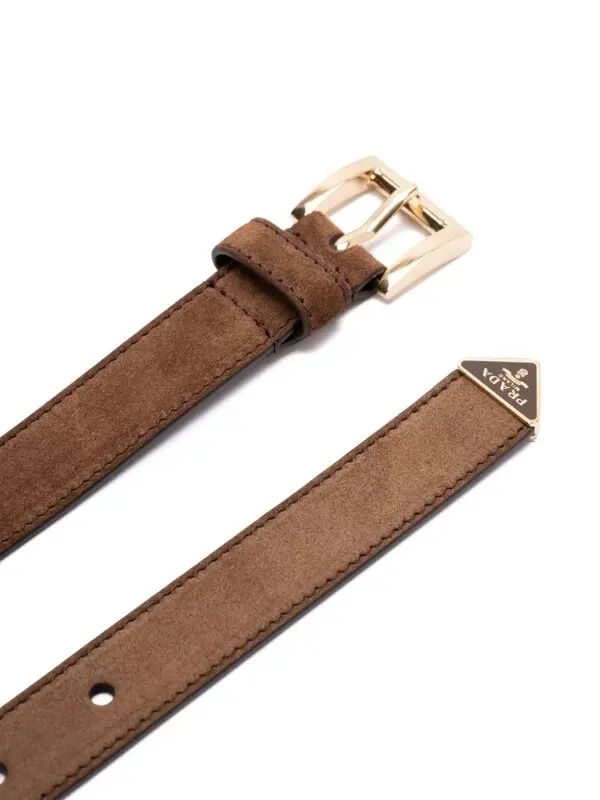 Prada Logo Plaque Buckle Belt