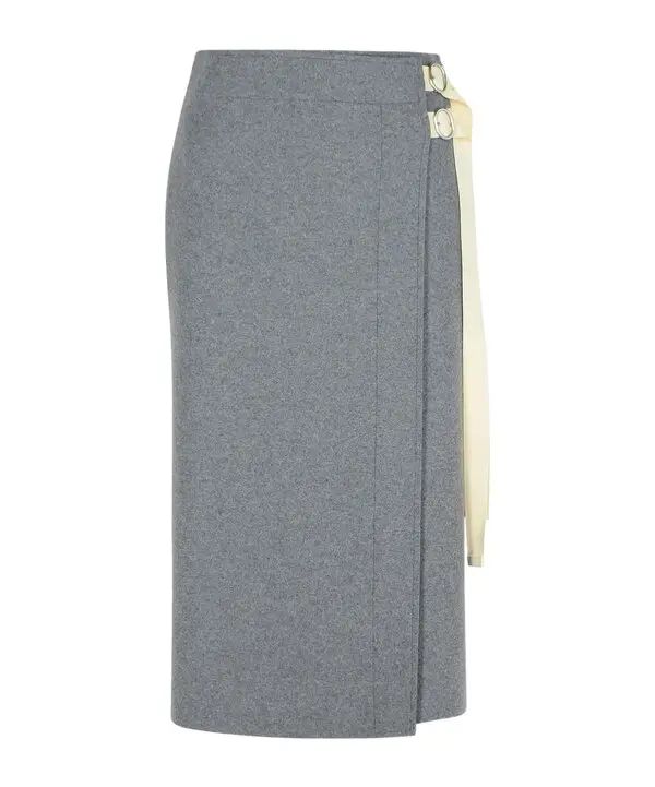 JIL SANDER Wrap Designed A-line Midi Skirt