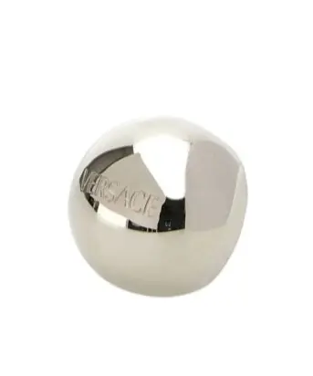 Versace Sphere Logo-engraved Polished Finish Ring