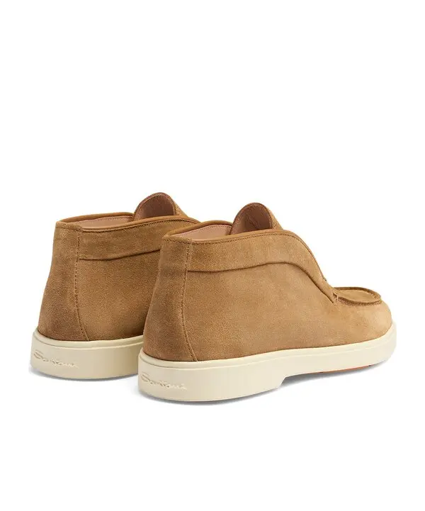 Santoni Round-toe Slip-on Loafers - Light Brown