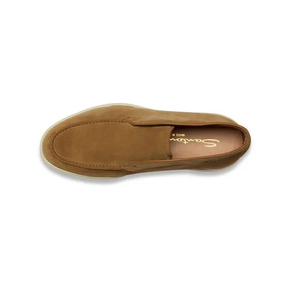 Santoni Round-toe Slip-on Loafers - Light Brown